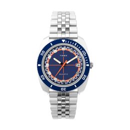 Timex Uhren - Quarz-Analoguhr Q Timex&reg; 1971 Velocity - Gr. unisize - in Silber - f&uuml;r Damen