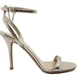 Valentino Garavani Sandalen - Valentino Leather Heel Sandals - Gr. 40,5 (EU) - in Gold - f&uuml;r Damen