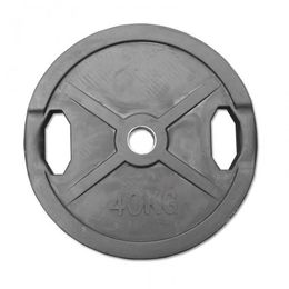 Hantelscheiben Gummi-Gripper - 50 mm - schwarz - 40,0 kg