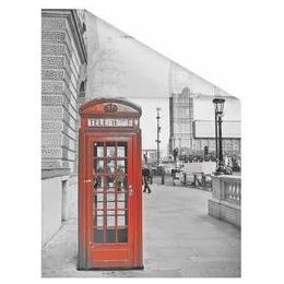 Fensterfolie LICHTBLICK ORIGINAL "London" Gr. 3, rot, B:100cm L:100cm, PVC, Fensterfolien, selbstklebend, Sichtschutz