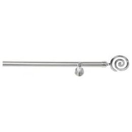 Vorhangstange GOOD LIFE "Espiral" Gr. 6, silber (edelstahlfarben), L:240cm Ø:20mm, Metall, Gardinenstangen