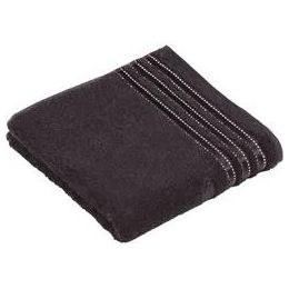 Handtücher Vossen "Cult de Luxe", schwarz, B:50cm L:100cm, Webfrottier, Obermaterial: 100% Baumwolle, Handtücher, mit Glanzbordüre