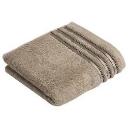 Handtücher Vossen "Cult de Luxe", braun (sierra), B:50cm L:100cm, Webfrottier, Obermaterial: 100% Baumwolle, Handtücher, mit Glanzbordüre