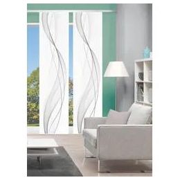 Schiebegardine Vision S "2ER SET HEIGHTS" Gr. 1, grau, B:60cm H:260cm, Polyester, Gardinen, HxB: 260x60, Schiebevorhang 2er Set Digitaldruck