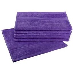 Gästehandtücher Dyckhoff "Siena", lila (ultraviolett), B:30cm L:50cm, Frottier, Obermaterial: 100% Baumwolle, Handtücher, mit Bordüre