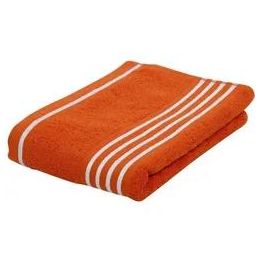 Gözze Handtücher GÖZZE "Rio", orange (terrakotta), B:50cm L:100cm, Walkfrottee, Obermaterial: 100% Baumwolle, Handtücher, im Set, mit frischer Streifenbordüre