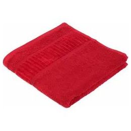 Gözze Handtücher GÖZZE "BIO Frottier", rot, B:50cm L:100cm, Walkfrottier, Obermaterial: 100% Baumwolle, Handtücher, im Set, Bio-Baumwolle, Pastell Farben, mit geschorener Bordüre
