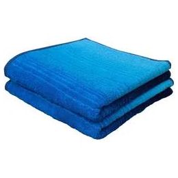 Handtücher Dyckhoff "Colori", blau, B:50cm L:100cm, Walkfrottee, Obermaterial: 100% Baumwolle, Handtücher, 2x Handtücher, aus 100% Bio Baumwolle, 450 g/m2