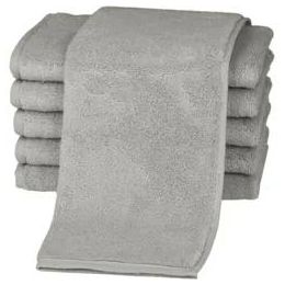 Gästehandtücher Ross "Sensual 9000", grau (chromfarben), B:30cm L:50cm, Frottier, Obermaterial: 100% Baumwolle, Handtücher, mit Aloe-Vera-Öl veredelt
