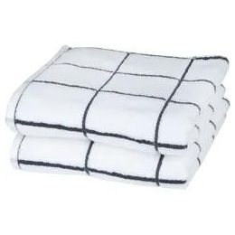 Handtuch Ross "Cashmere Überkaro", weiß, B:50cm L:100cm, Frottier, Baumwolle, Handtücher (Packung), 100% Baumwolle, kariert, in modischen Karo Farben