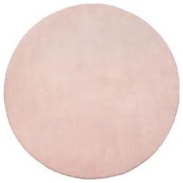 Teppich MERINOS "Loft 37", rosa (blush), H:16mm &Oslash;:120cm, Polyester, Teppiche, Teppich, Kunstfellteppich besonders weich und kuschelig, Fell Haptik