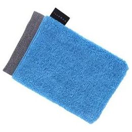 Waschlappen Bugatti "Prato", blau (blau moon), B:30cm L:30cm, Frottier, Obermaterial: 100% Baumwolle, Handtücher, Uni Farben, mit melierter Optik im Saum