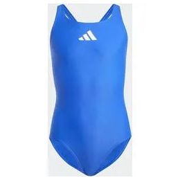 Badeanzug Adidas PERFORMANCE "3 BARS SOL ST Y", Kinder, Gr. 140, N-Gr, blau (semi lucid blau, weiß), Obermaterial: 78% Polyamid, 22% Elasthan, sportlich, Badeanzüge