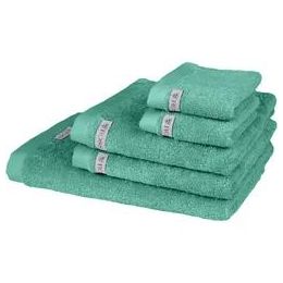 Handtuch Set Ross "Sinfonie", blau (karibik), 5 Stk., Frottier, Obermaterial: 100% Baumwolle, Handtuch-Sets, beinhaltet Handtücher, Badetuch und Gästetücher