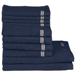 Handtuch Set Ross "Sinfonie", blau (denim), 10 Stk., Frottier, Obermaterial: 100% Baumwolle, Handtuch-Sets, beinhaltet Gästetücher, Handtücher und Badetücher