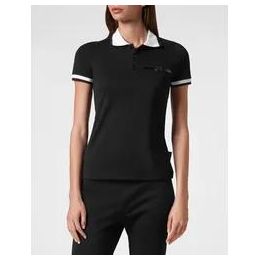 Poloshirt Plein Sport "Basic", Damen, Gr. S, schwarz (02, schwarz), Obermaterial: 100% Baumwolle, Shirts