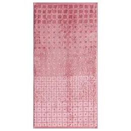 Handtücher Egeria "Kaya", rosa (rose), B:50cm L:100cm, Jacquard-Walkfrottier, Obermaterial: 100% Baumwolle, Handtücher, graphisches Dessin, 100% Baumwolle