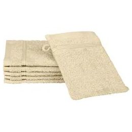Waschhandschuh Ross "Rubin", beige (sand), B:16cm L:22cm, Baumwolle, Waschlappen, 100% Baumwolle