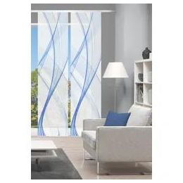 Schiebegardine Vision "PACOLIA" Gr. 1, blau, B:60cm H:260cm, Polyester, Gardinen, SET,SCHIEBEVORHANG,BAMBUS,DIGITALDRUCK