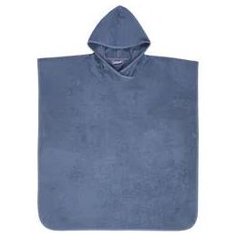 W&ouml;rner Badeponcho W&Ouml;RNER "Badeponcho Uni" Gr. M, blau (dunkelblau), L:80cm, Baumwolle, Hausm&auml;ntel, maschinenwaschbar, trocknergeeignet