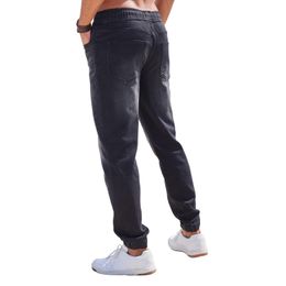 John Devin Herren Jogger Pants black-denim, Gr&ouml;&szlig;e M (48/50)