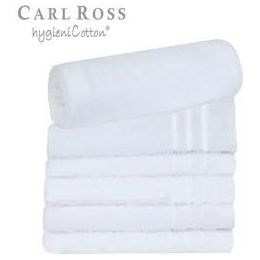 Gästehandtücher Carl Ross "HygieniCotton", weiß, B:30cm L:50cm, Frottee, Obermaterial: 100% Baumwolle, Handtücher, mit 2 Aufhängekordeln