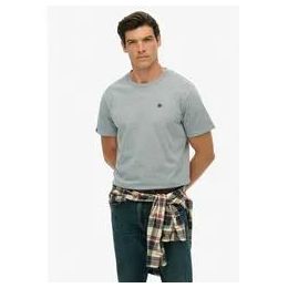 Rundhalsshirt Superdry "ESSENTIALS RELAXED TEE", Herren, Gr. XL, washed denim, Single Jersey, Obermaterial: 100% Baumwolle, unifarben, relaxed fit, Rundhals, Shirts