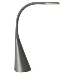Näve NÄVE LED Tischleuchte "Alf", grau, Ø 11cm H: 65cm, 1 Stk., Leuchten, dimmbar, Touch-Funktion,USB-Ausgang als Ladestation 5V DC, Schreibtischlampe