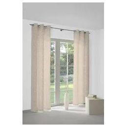 Vorhang WIRTH "Gospic" Gr. 4, orange (terra), B:132cm H:245cm, Jacquard, Baumwolle, Polyester, Gardinen