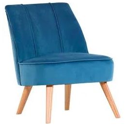 Loungesessel GUTMANN FACTORY "Fred", blau (petrol), T:70cm, Sessel