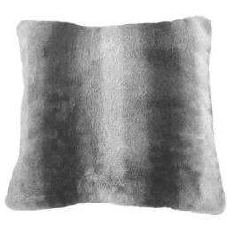 Kissenhülle Kinzler "Lupo", grau, B:40cm L:40cm, Polyester, Obermaterial: 100% Polyester, Kissenbezüge, Kunstfell, eckig, 40x40 cm