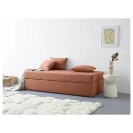 Polsterliege Maintal "Diana", orange (terra), B:93cm L:203cm, Komplettbetten