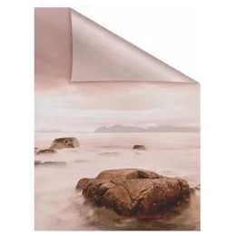 Fensterfolie LICHTBLICK ORIGINAL "Stone" Gr. 5, rot, B:100cm L:180cm, PVC, Fensterfolien, selbstklebend, Sichtschutz