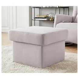 Sit & More Stauraumhocker SIT & MORE "Melissa", silber, B:60cm H:48cm T:60cm, 98% Polyester 2% Polyamid, Hocker, klassisches Design, optional in dem mit Wasser zu reinigendem Bezug