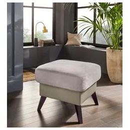 Hocker exxpo - SOFA FASHION "Samso", braun (hellbraun, cappu), B:57cm H:47cm T:57cm, Hocker, Sitzhocker