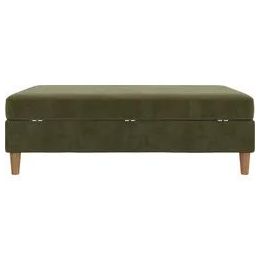 Stauraumhocker DOREL HOME "Lilly", grün (oliven), B:130 H:43 T:69, Hocker, mit Stauraum, frei in Raum stellbar, Sitzhöhe 43 cm