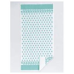 Handtuch Ross Gr. 1, grün (mint), B:50cm L:100cm, Walkfrottee, 100% Baumwolle, Handtücher