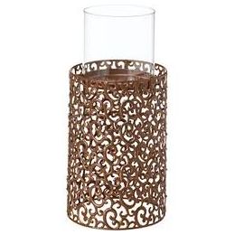 Windlicht Heine HOME, braun (antikbraun), H:68cm Ø:20cm, Kerzenhalter