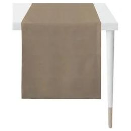 Tischläufer Apelt "Apart, LOFT STYLE", braun (dunkelbraun), B:48cm L:145cm, Polyester, Tischdecken, UNI-BASIC