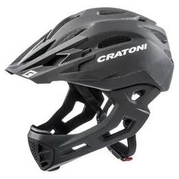 Bike Cross Helm Cratoni "MTB-Fahrradhelm C-MANIAC" Gr. 56, schwarz (schwarz matt), Helme, 56/58 Kopfumfang: 56cm - 58cm