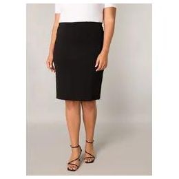 Bleistiftrock Base Level Curvy, Damen, Gr. 48, schwarz, Web, Obermaterial: 65% Viskose, 30% Nylon, 5% Elasthan, unifarben, eng kniefrei, R&ouml;cke Bleistiftrock, kniefrei mit Viskose und Stretch