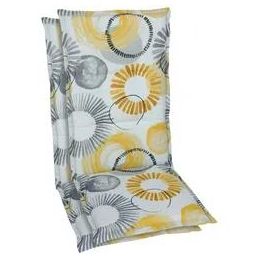 Sesselauflage GO-DE, beige, B:50cm H:120cm, Bezug: 65% Polyester, 35% Baumwolle, Polsterauflagen, 120 x 50 cm, hoch