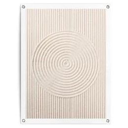 Poster Reinders "Sandkreise", beige (farbe bild(er): beige), B:60cm H:80cm T:0,1cm, Leinwand, Bilder, Outdoor für Garten oder Balkon