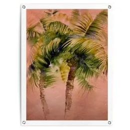 Poster Reinders "Painted Palm Trees", braun (farbe bild(er): braun), B:60cm H:80cm T:0,1cm, Leinwand, Bilder, Outdoor für Garten oder Balkon