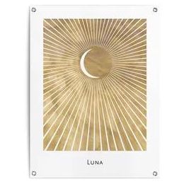 Poster Reinders "Mond", gold (farbe bild(er): gold), B:60cm H:80cm T:0,1cm, Leinwand, Bilder, Outdoor für Garten oder Balkon