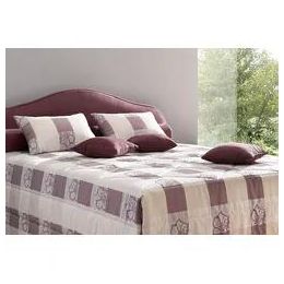 Dekokissen Maintal, rot (rot, gemustert unifarben), B:35cm L:35cm, Polyester, Dekokissen_Sitzkissen_Kissenh&uuml;llen, (3-tlg.)