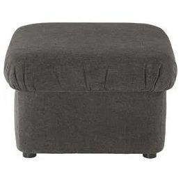 Hocker DOMO collection "Pegnitz", grau (stone), B:60cm H:40cm T:60cm, 95% Polyester, 5% Nylon, Hocker, Polsterhocker