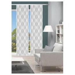Schiebegardine Vision S "VOLARE", grau, B:60cm H:260cm, Polyester, Gardinen, DIGITALDRUCK