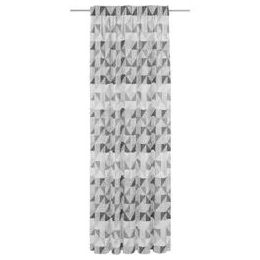 Vorhang WIRTH "Berlare" Gr. 4, grau (dunkelgrau), B:132cm H:245cm, Jacquard, Baumwolle, Polyester, Gardinen