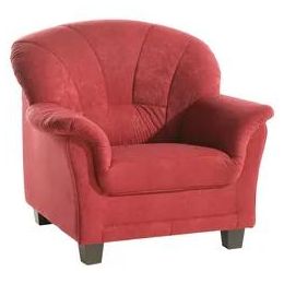 Sessel Home Affaire "Camelita auch in Leder", rot (bordeaux), B:93cm H:86cm T:81cm, MELROSE/Struktur (100% Polyester);Echtleder mit Kunstleder im Rücken;Microfaser PRIMABELLE (100% Polyester);MELROSE (100% Polyester), Sessel, Polstersessel, 4 Bezugsstoffe zur Auswahl